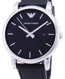 エンポリオアルマーニ クラシック ブラック ダイアル ブラック レザー AR1692 メンズ腕時計 Japan